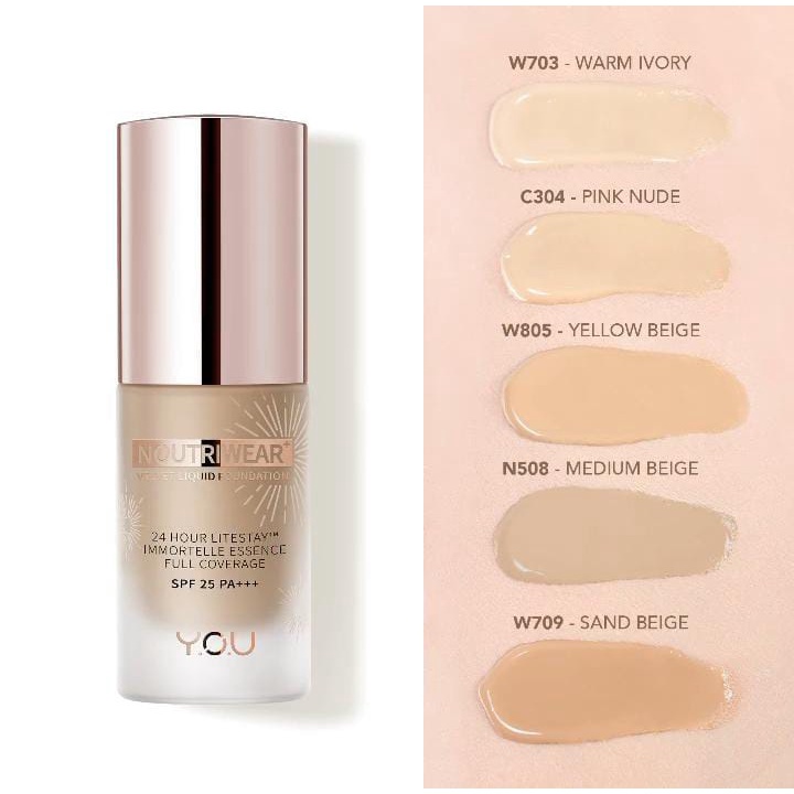 Jual Y.O.U Noutriwear+ Velvet Liquid Foundation 20ml YOU | Shopee Indonesia