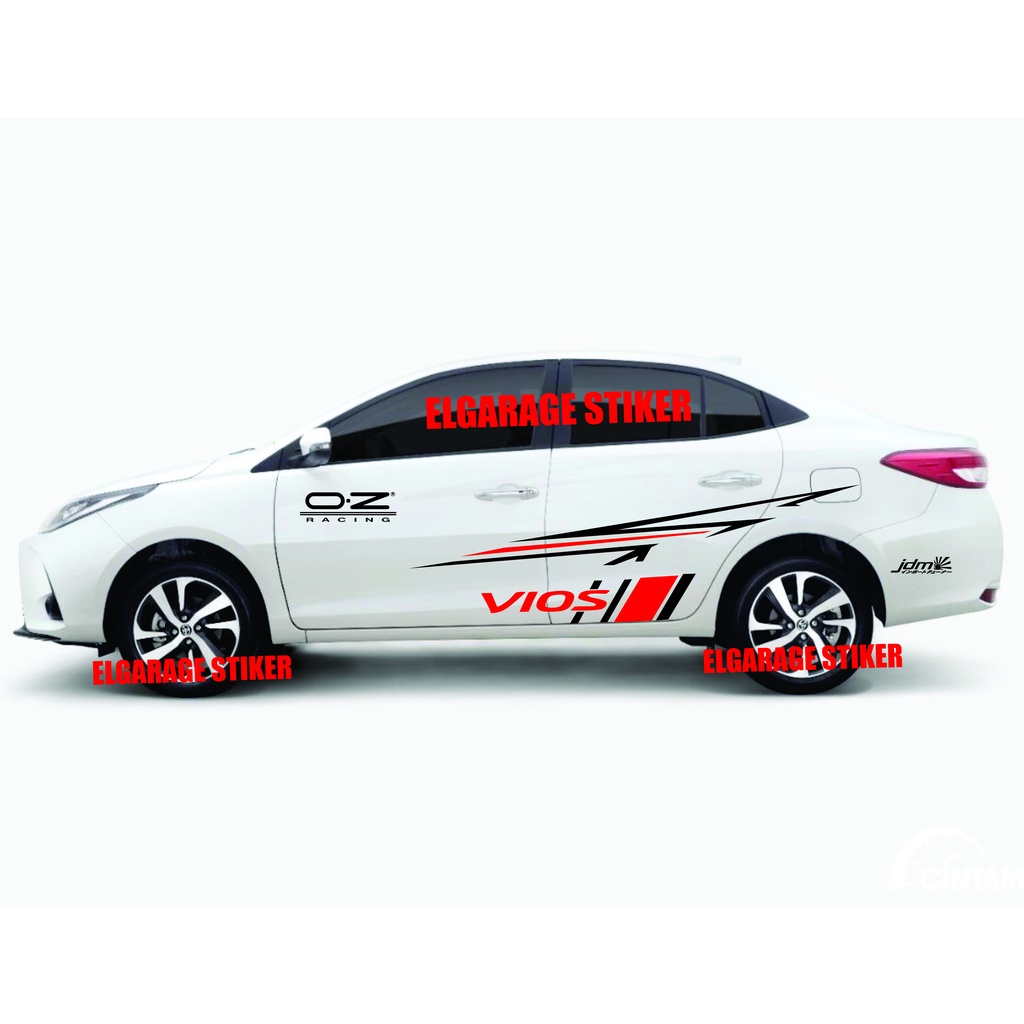 Jual Stiker mobil vios cutting stiker body mobil vios stiker striping ...