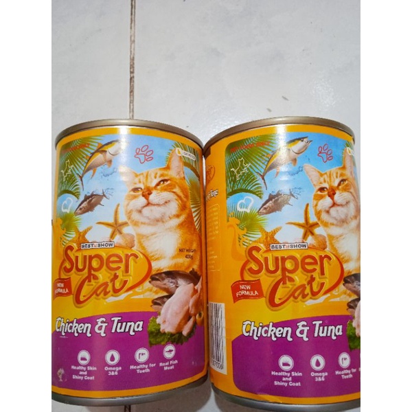 Jual Super Cat kaleng 400g Chicken & Tuna | Shopee Indonesia