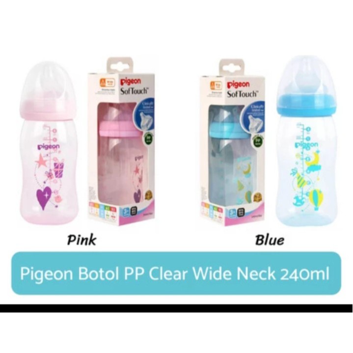Jual pigeon botol softouch premium clear pp wide neck 240ml | Shopee Indonesia