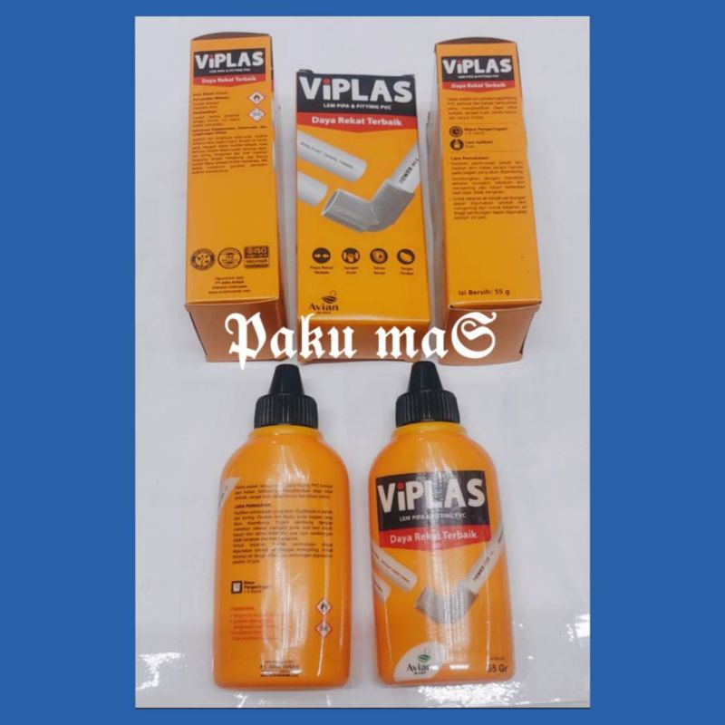 Jual Lem Pipa lem pvc viplas botol 55gr | Shopee Indonesia