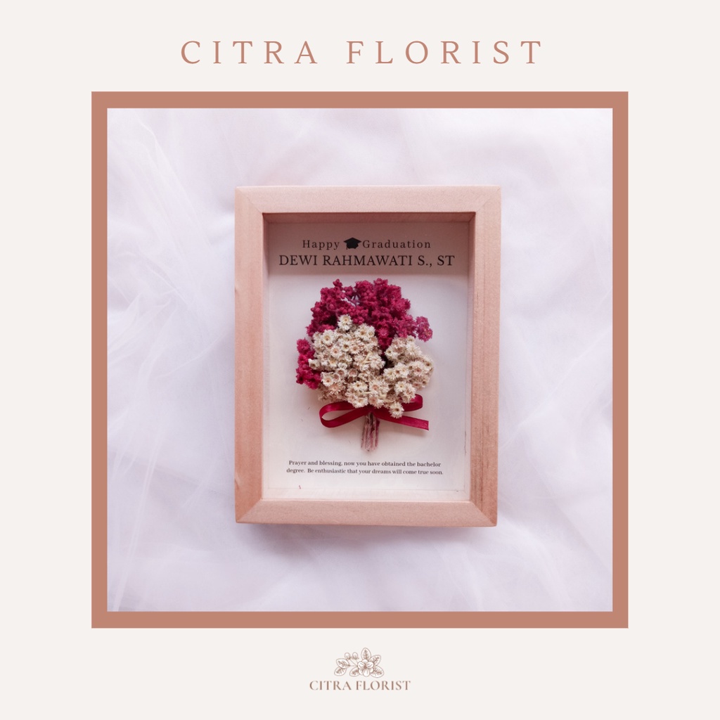 Jual Dried Flower Frame Lokal - Bunga Budidaya - Ukuran 6R Bunga Bulat ...