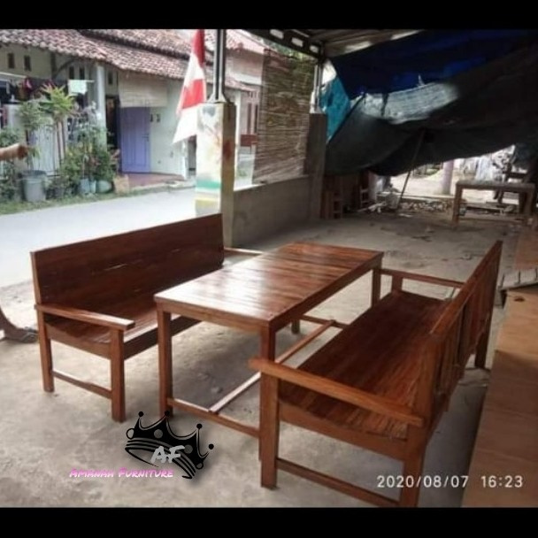 Jual Meja kursi teras rumah - meja kursi besar panjang klasik antik ...