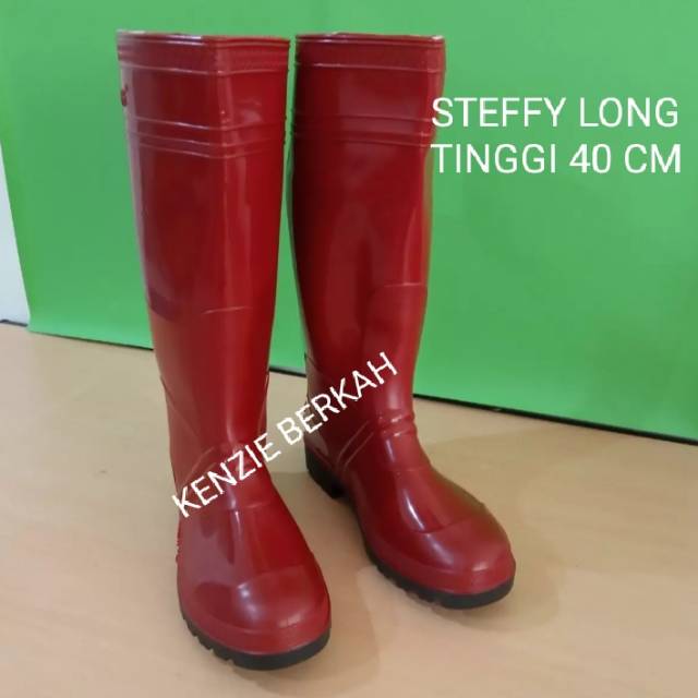 Jual SEPATU BOOTH STEFFY LONG / MERAH MARON | Shopee Indonesia