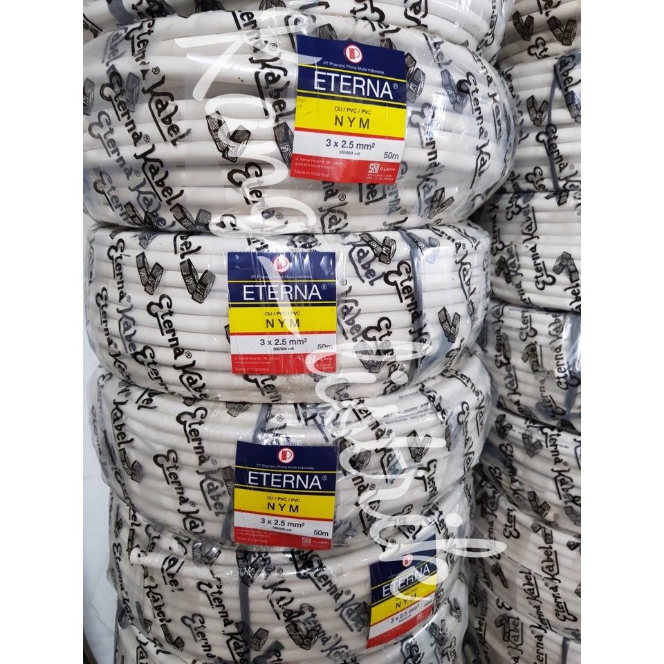 Jual Kabel Listrik / Kabel Eterna NYM 3x2.5mm Per Roll 50M | Shopee Indonesia