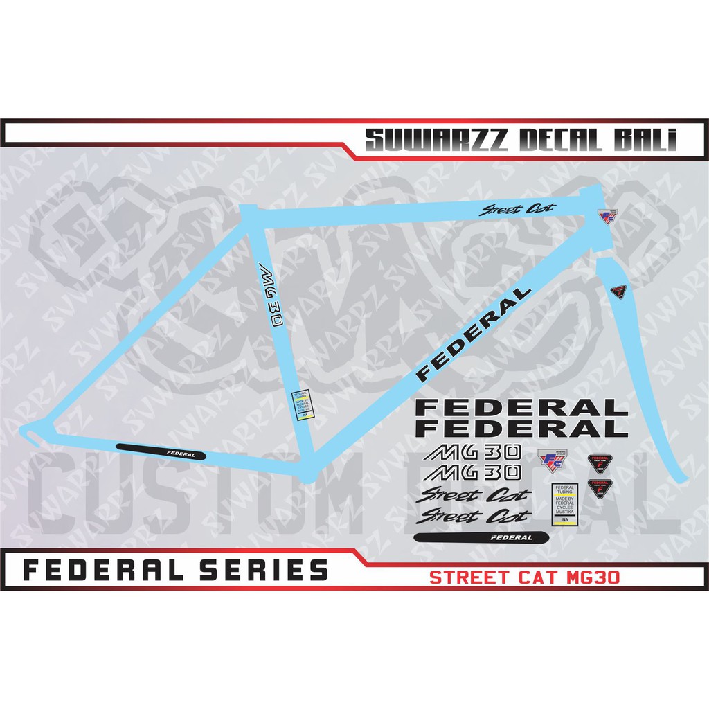 Jual DECAL STIKER STICKER FEDERAL SERIES STREET CAT MG30 | Shopee Indonesia