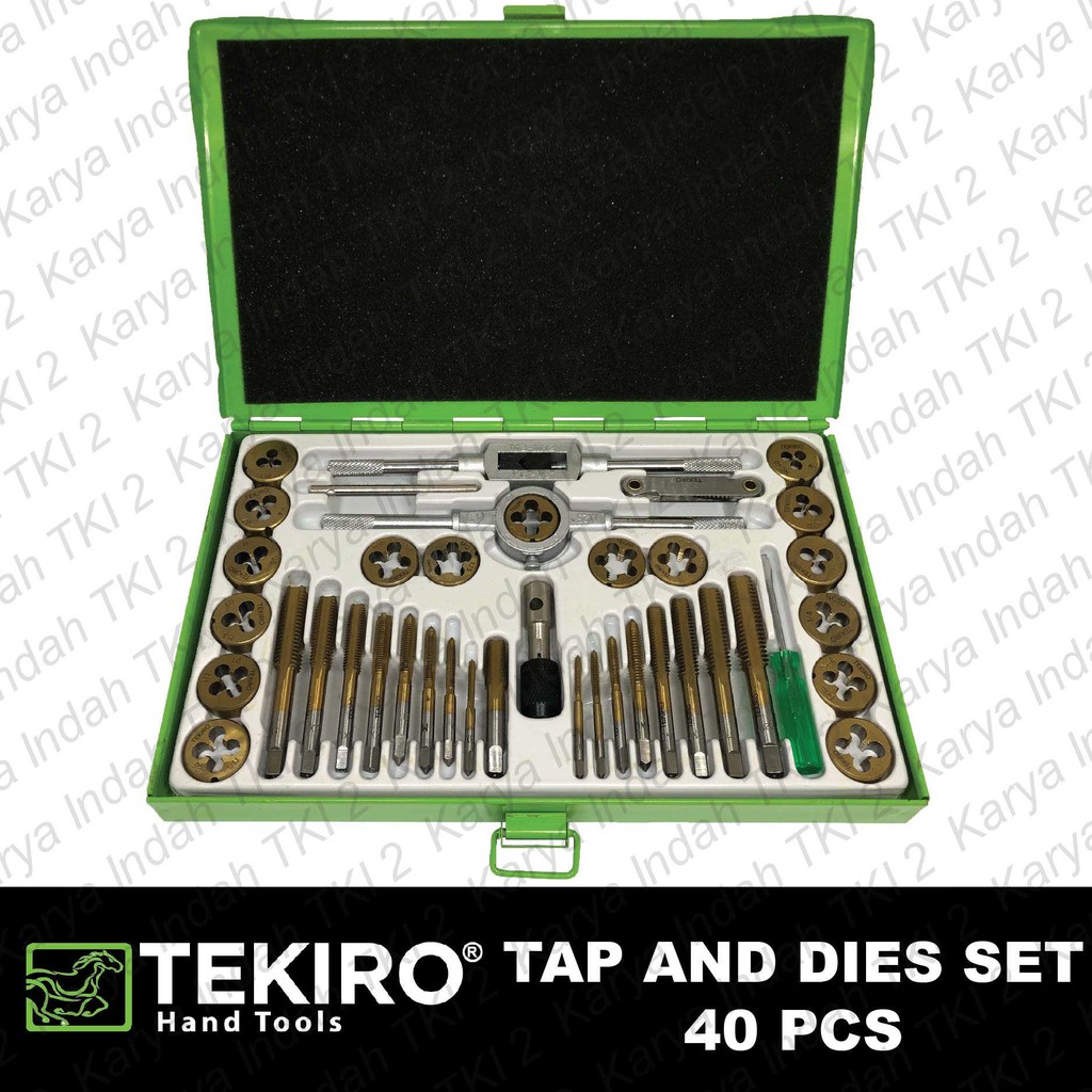 Jual Tap and Die Set 40 Pcs TEKIRO Alat Senai dan Tap Baut Set Snai ...