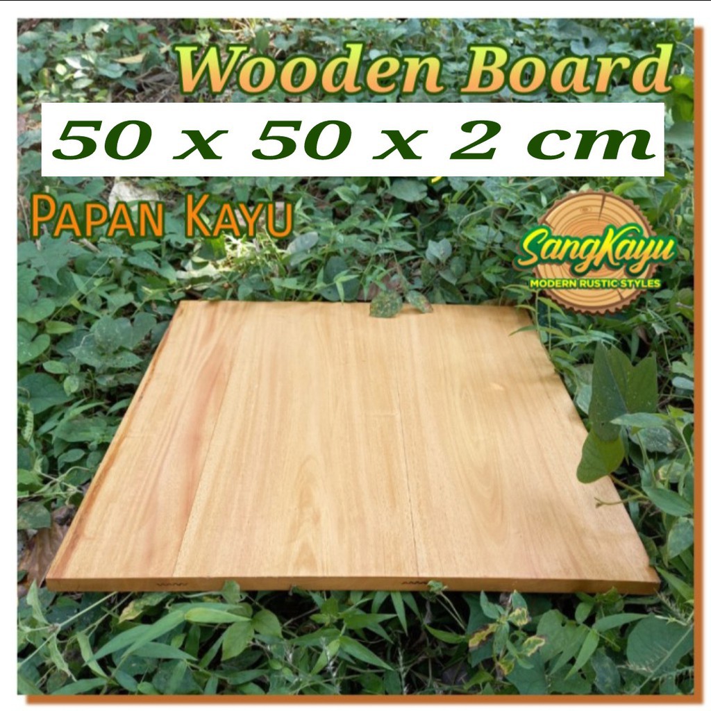 Jual Papan kayu 50x50x2 cm wooden board daun meja nampan kayu talenan ...