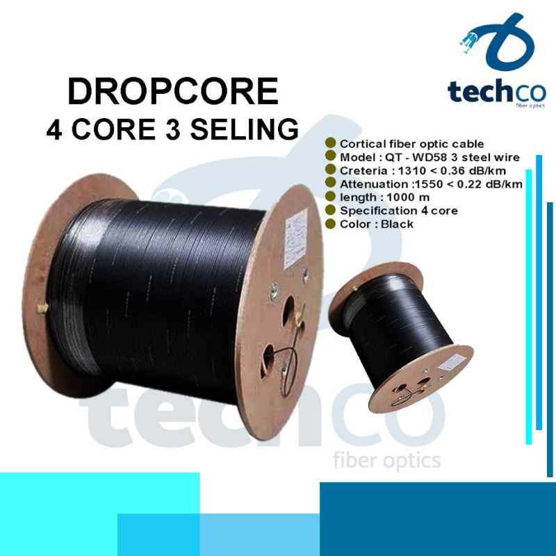 Jual DROPCORE CABLE 4 core 3 sling/kabel dw gepeng | Shopee Indonesia
