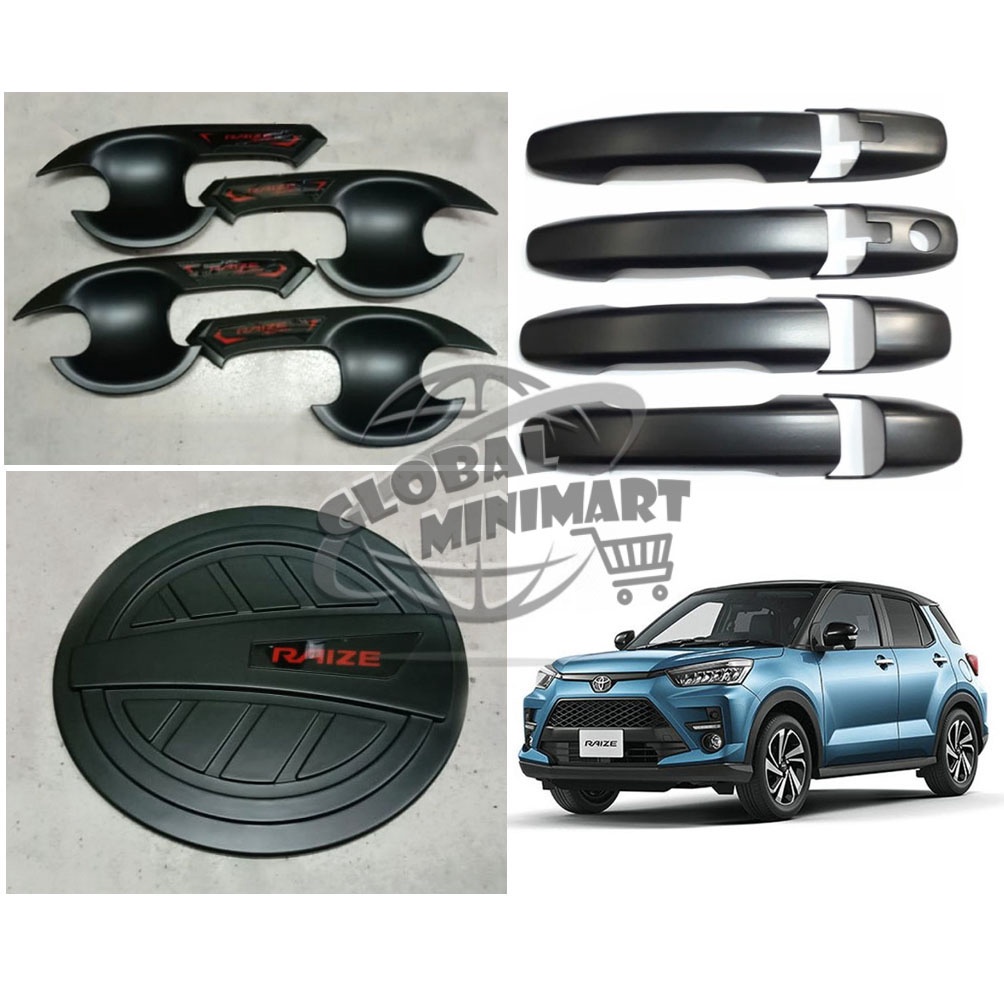 Jual PAKET OUTER + COVER HANDLE + TANK COVER HITAM TOYOTA RAIZE GM ...
