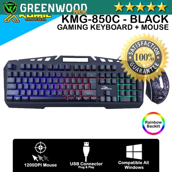 Jual Keyboard mouse gaming RGB Komic | Shopee Indonesia