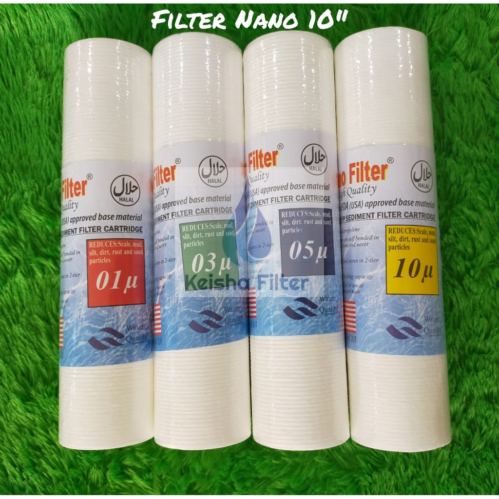 Jual Spoon Cartridge Filter 10 Inch Nano Filter 1 Dus (50 pcs) | Shopee ...