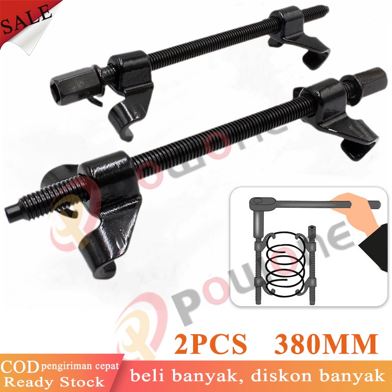 Jual 380 mm 2pcs keong Treker Mobil Coil Spring Compressor Clamp Shock ...