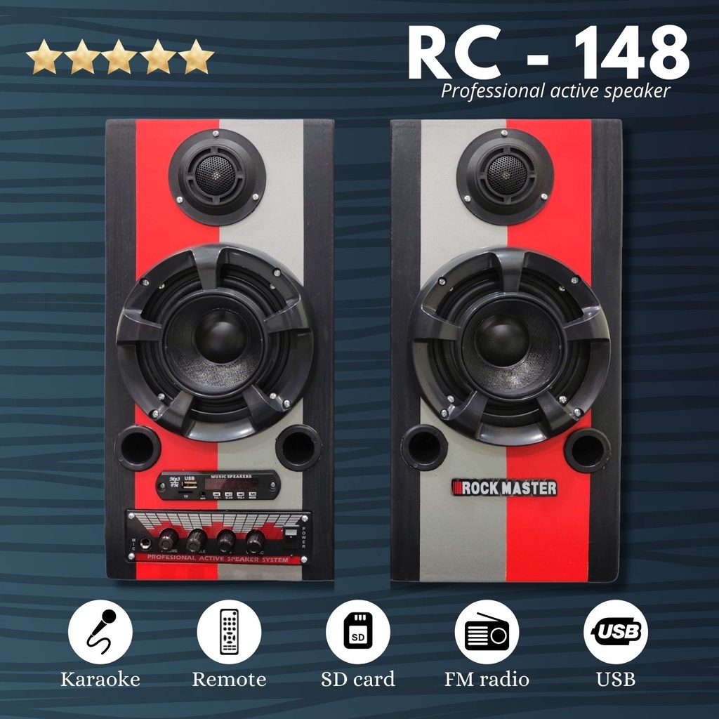 Jual Speaker Aktif RC 148 Dengan Triple Colour Box High Quality Rock ...