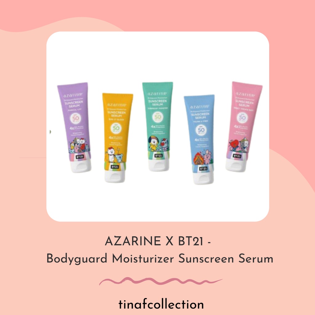 Jual AZARINE x BT21 Body Guard Moisturizer Sunscreen Serum SPF50 ...