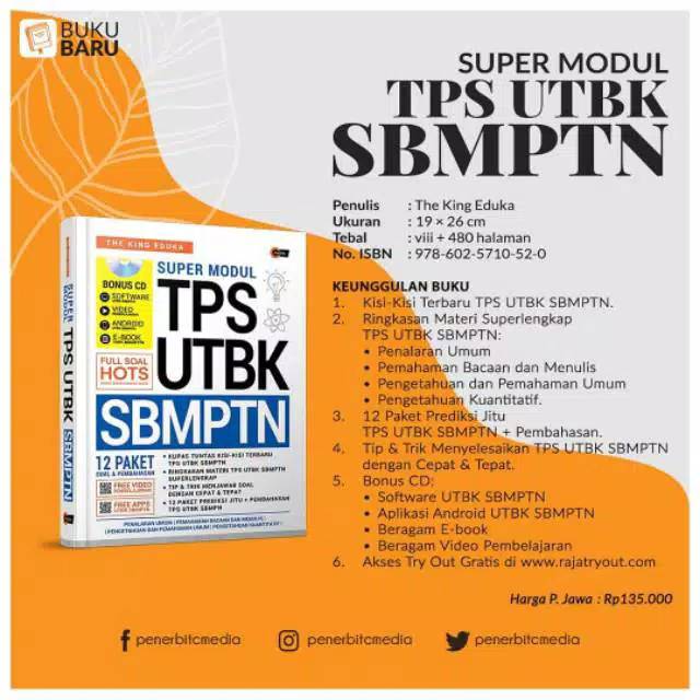 Jual Buku Super Modul Tps Utbk Sbmptn Original Terbaru Shopee Indonesia
