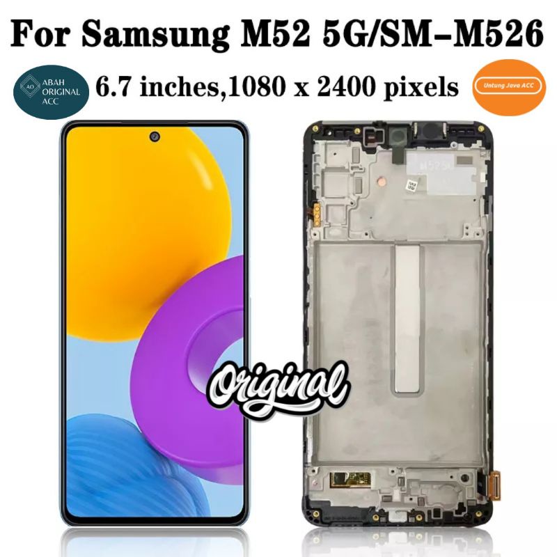 Jual LCD SAMSUNG M52 5G FULLSET TOUCHSCREEN SUPER AMOLED SUPPORT ...