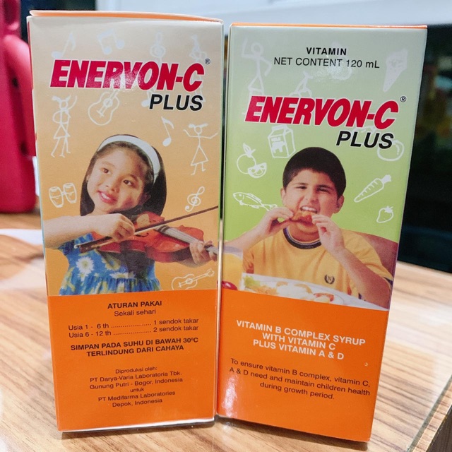 Jual Enervon-C plus syrup isi 120ml | Shopee Indonesia