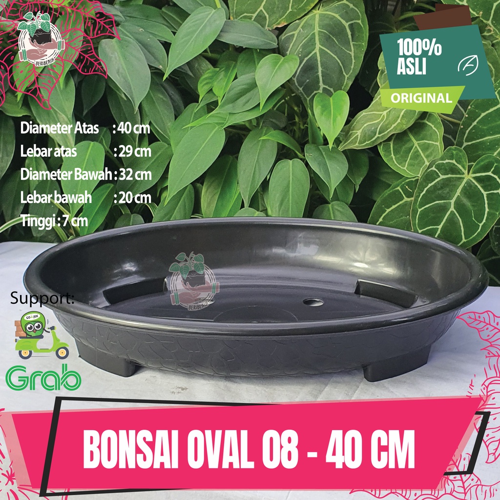 Jual Pot Bunga Tanaman Hias Bonsai Oval 08 Warna Hitam Coklat Putih ...