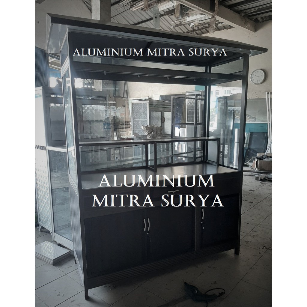 Jual Gerobak Stan Booth Dagang Jualan Aluminium Kaca TERIMA KUSTOM ...