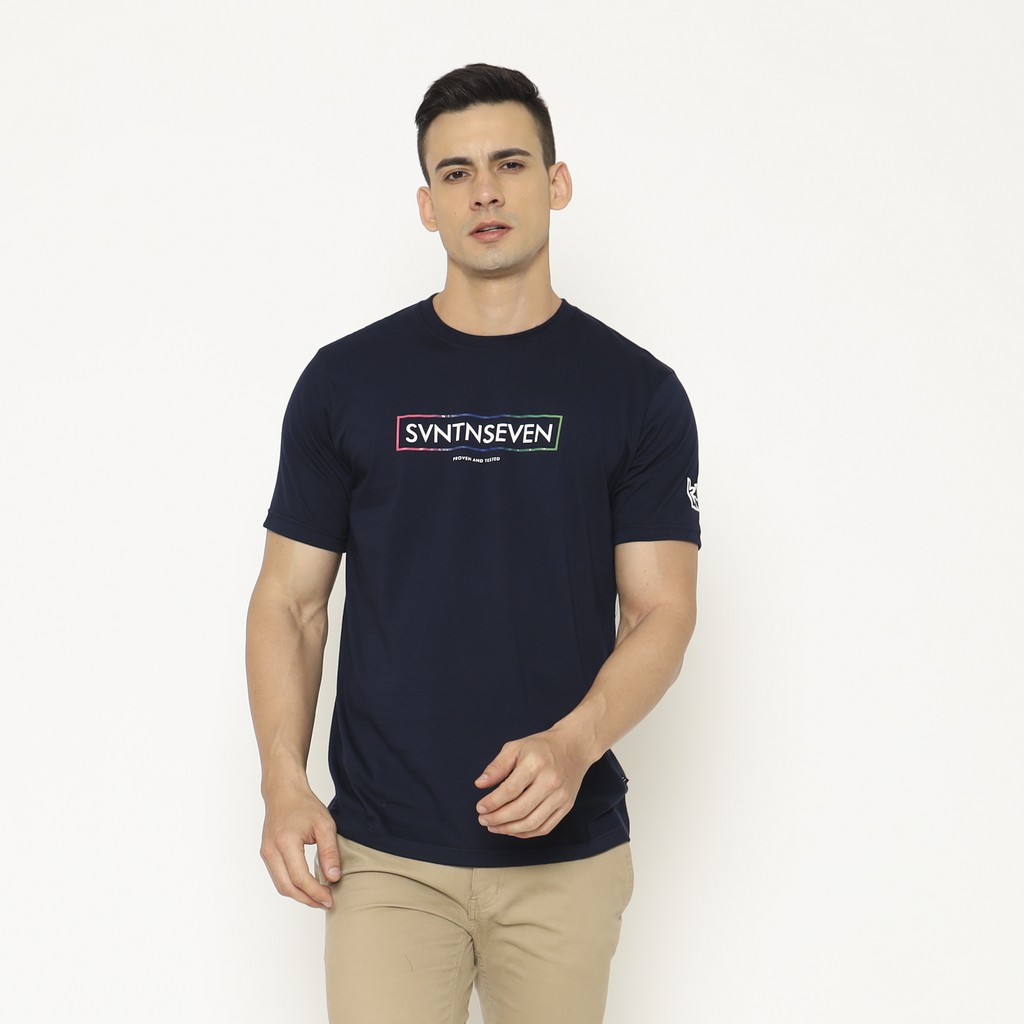 Jual 17Seven Original Tshirt sablon pria 0348-BOXCOLOUR | Shopee Indonesia