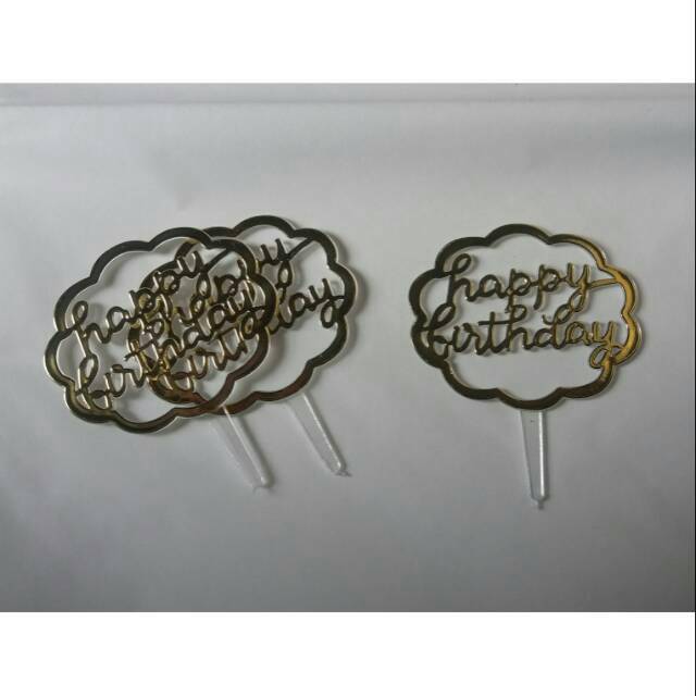 Jual TOPPER HBD GOLD BERBAHAN PLASTIK | Shopee Indonesia