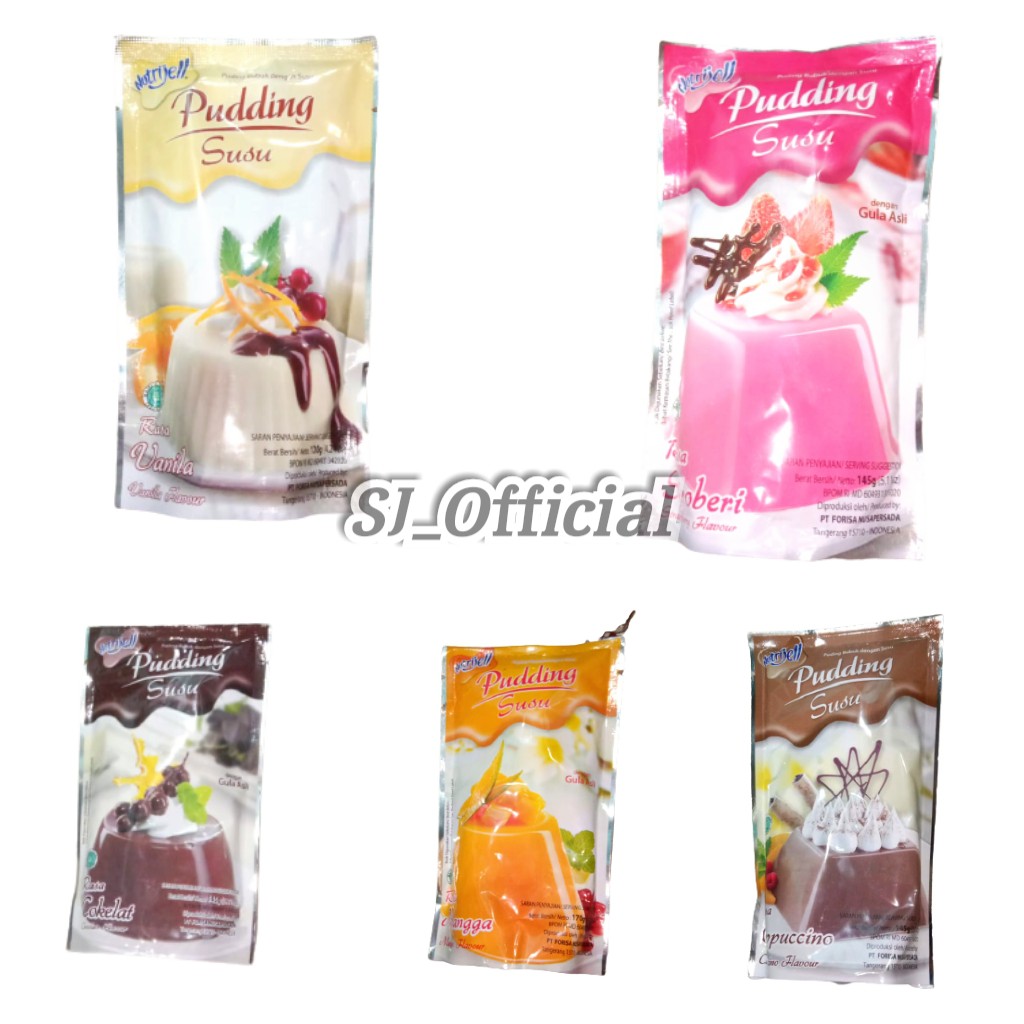 Jual Nutrijell Pudding Bubuk Susu Varian rasa / Nutrijel Puding ...