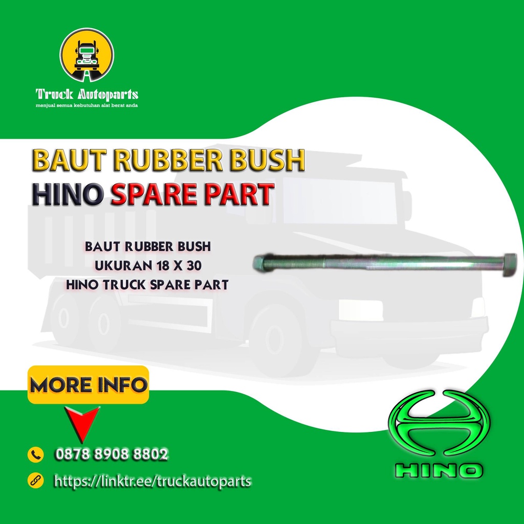 Jual Baut Rubber Bush 18X30 Truk Hino Asli Original | Shopee Indonesia
