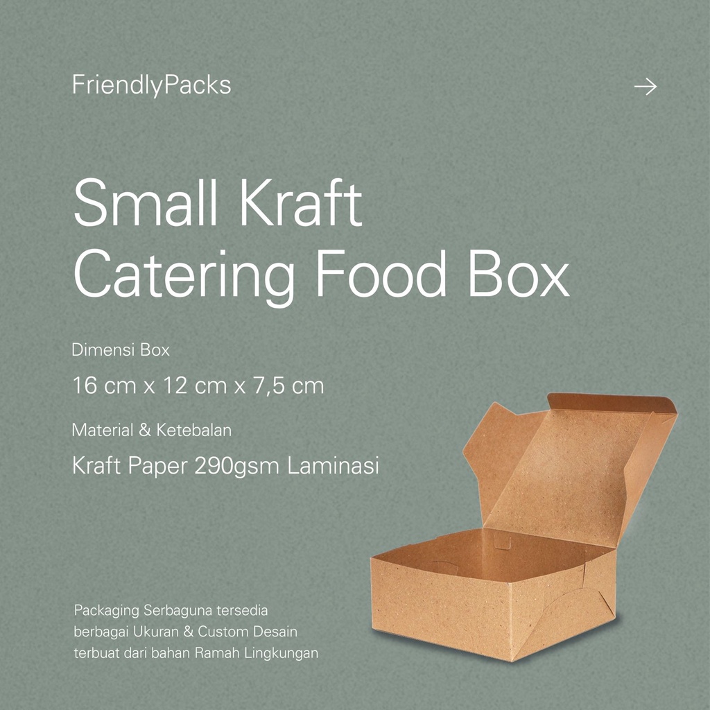Jual Catering Food Box / Kotak Makan Kertas Kraft / Dus Kemasan Nasi ...