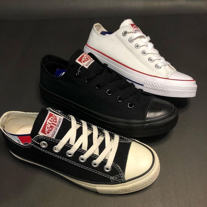 Jual SEPATU VENTELA ETHNIC LOW 100% ORIGINAL BLACK NATURAL WHITE ALL BLACK | Shopee Indonesia