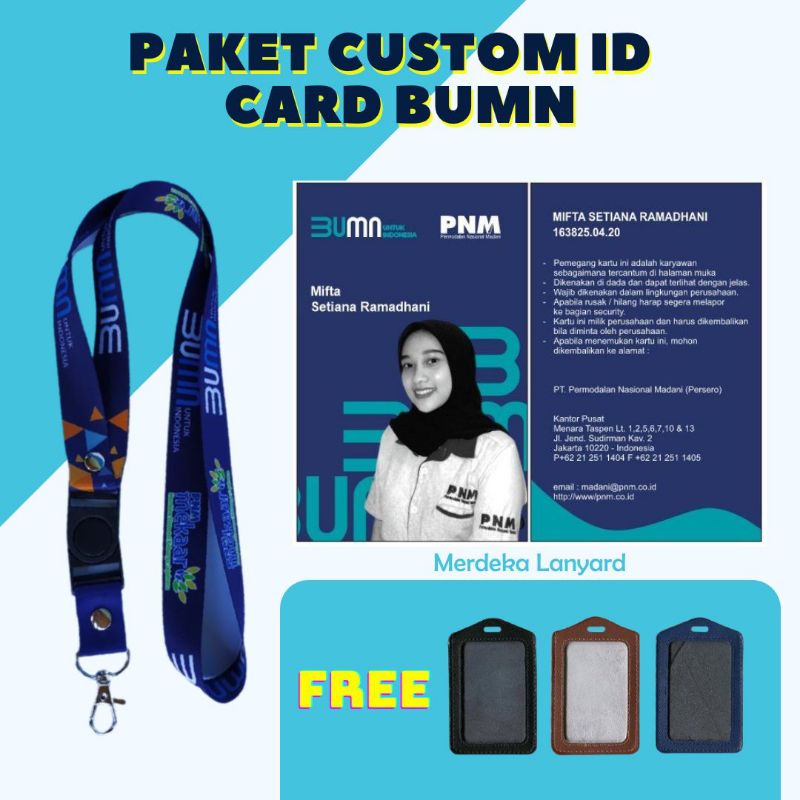 Jual CETAK IDCARD BUMN SATUAN PVC CUSTOM PNM MANDIRI BRI BTN KAI BNI ...