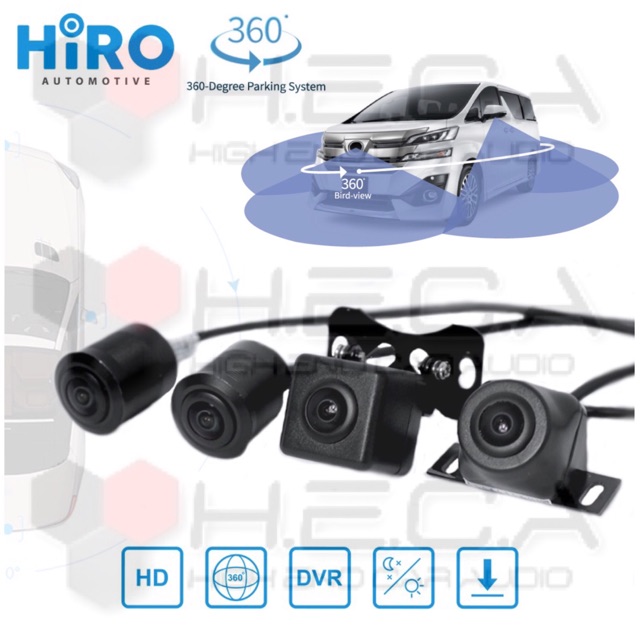 Jual HIRO Camera 360 derajat 2D DVR Kamera Parkir Parking HD Birds eye ...