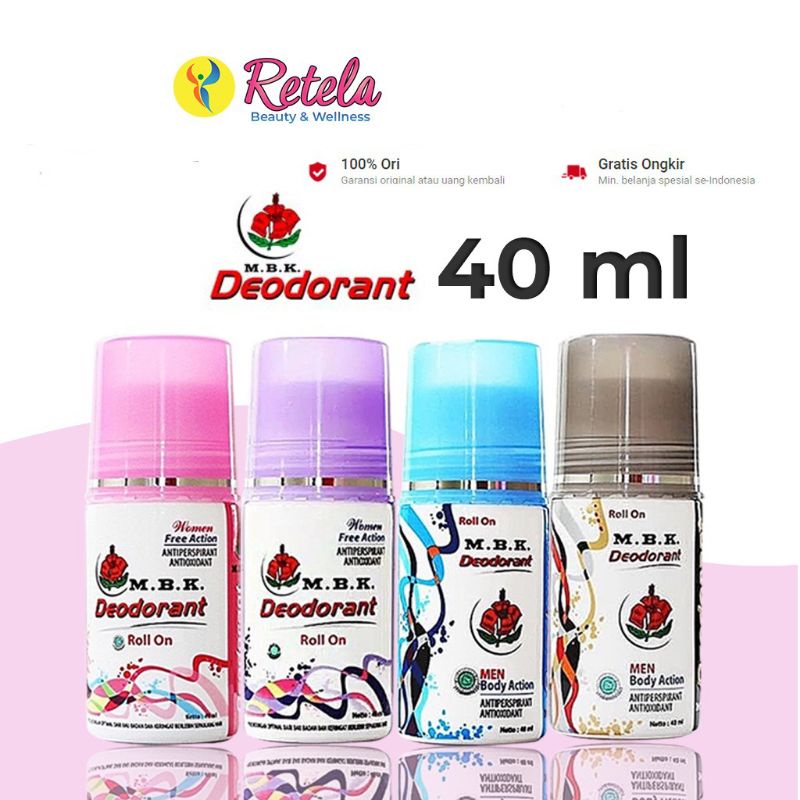Jual MBK Roll Deodorant Roll On Isi 40 ml | Shopee Indonesia
