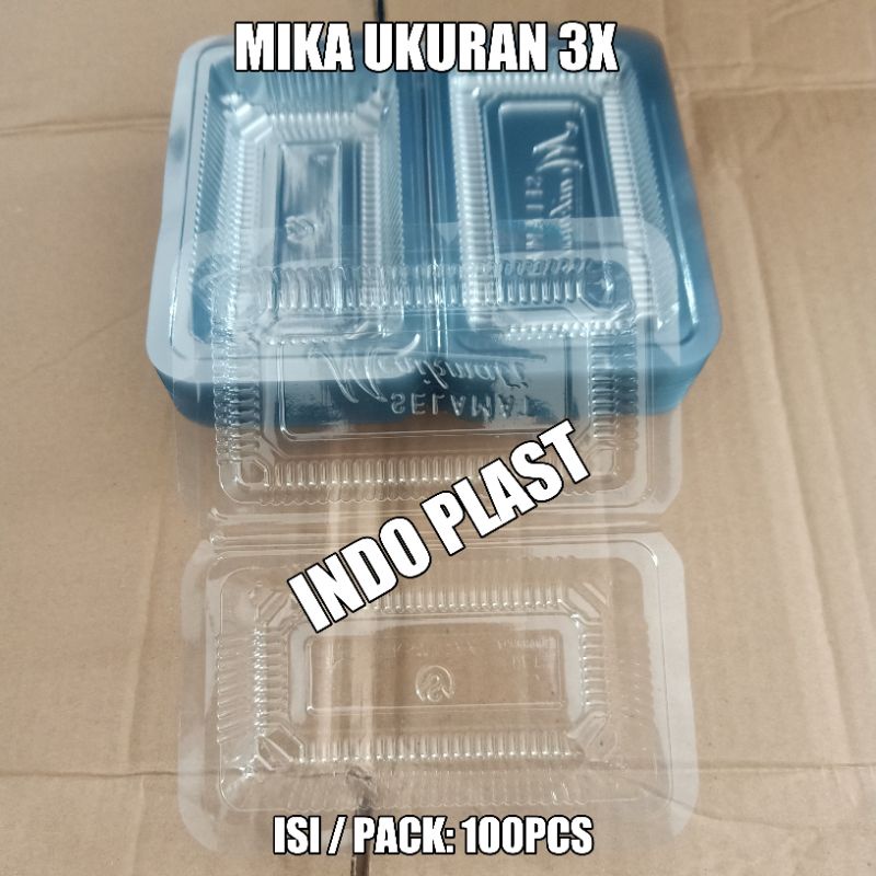 Jual isi 100pcs Mika 3B Bening / Mika Kemasan Kue 3 3x 3xc Makanan ...