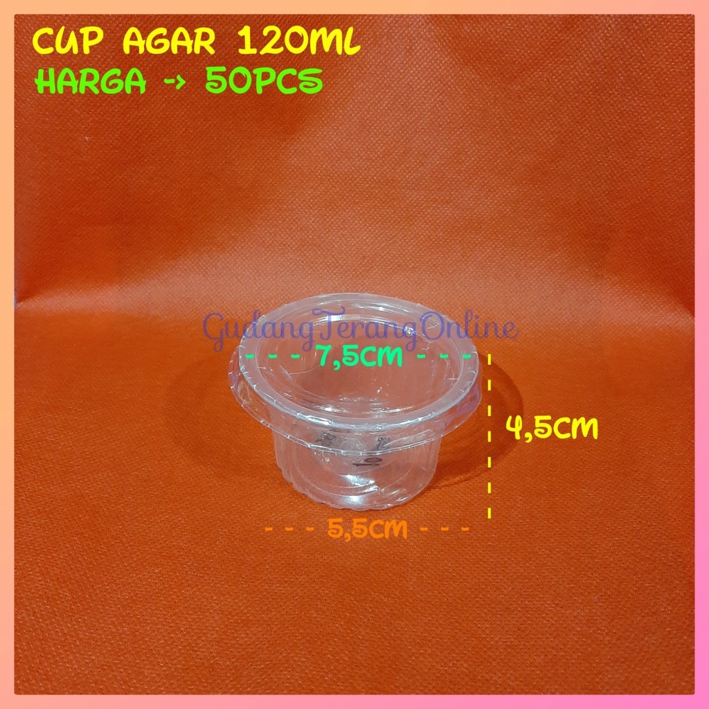 Jual Cup agar 120ml / cup agar / cup jelly / cup plastik / cup pudding ...