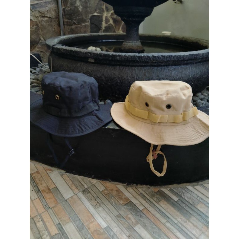 Jual topi rimba polos topi rimba ripstop katun murah topi rimba tanpa ...