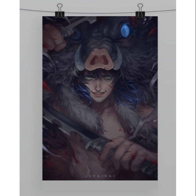 Jual Poster anime dinding hashibira inosuke kimetsu no yaiba demon ...