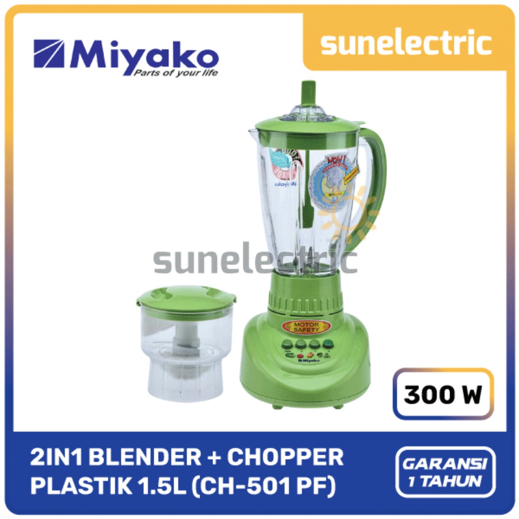 Jual Miyako Chopper Blender CH-501 PF/AP (Plastik) CH501 PF / CH 501 PF ...