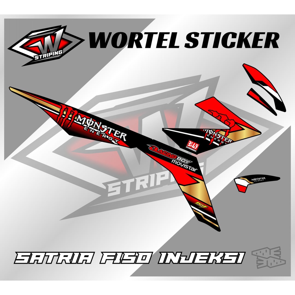 Jual Striping Hologram Satria FU Injeksi-Stiker Decal Satria Fu 150 ...