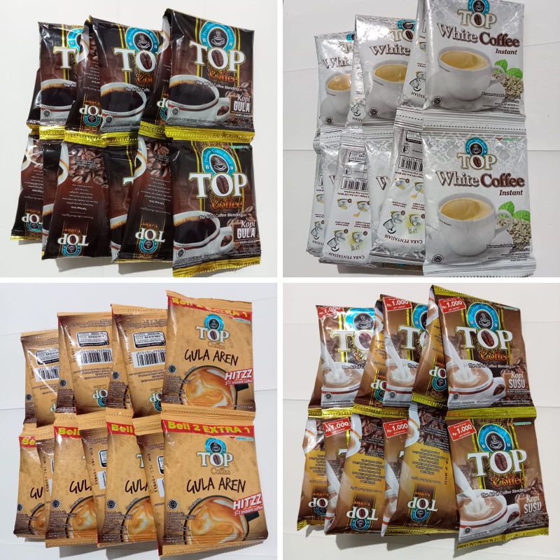 Jual top coffe gula aren top kopi 1 renceng 15 sacchet @22g | Shopee ...