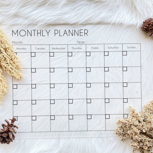 Jual Monthly Planner Jadwal Bulanan Custom Acrylic | Shopee Indonesia