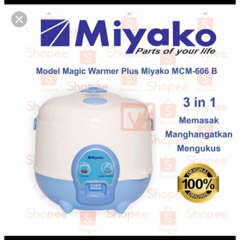 Jual Miyako Magic Com MCM-606B Rice Cooker Penanak Nasi Miyako MCM 606 ...