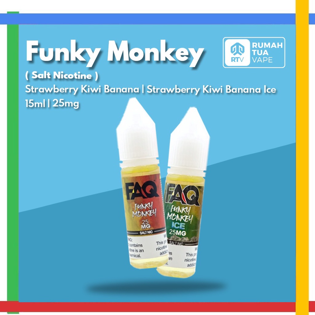 Jual FUNKY MONKEY SALT NIC SERIES 25MG 15ML PREMIUM LIQUID VAPE ...