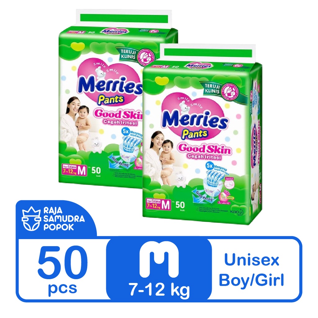 Jual MERRIES PANTS GOOD SKIN ( NB-S40, S40, M34, M50, L30, XL26, XXL28 ...