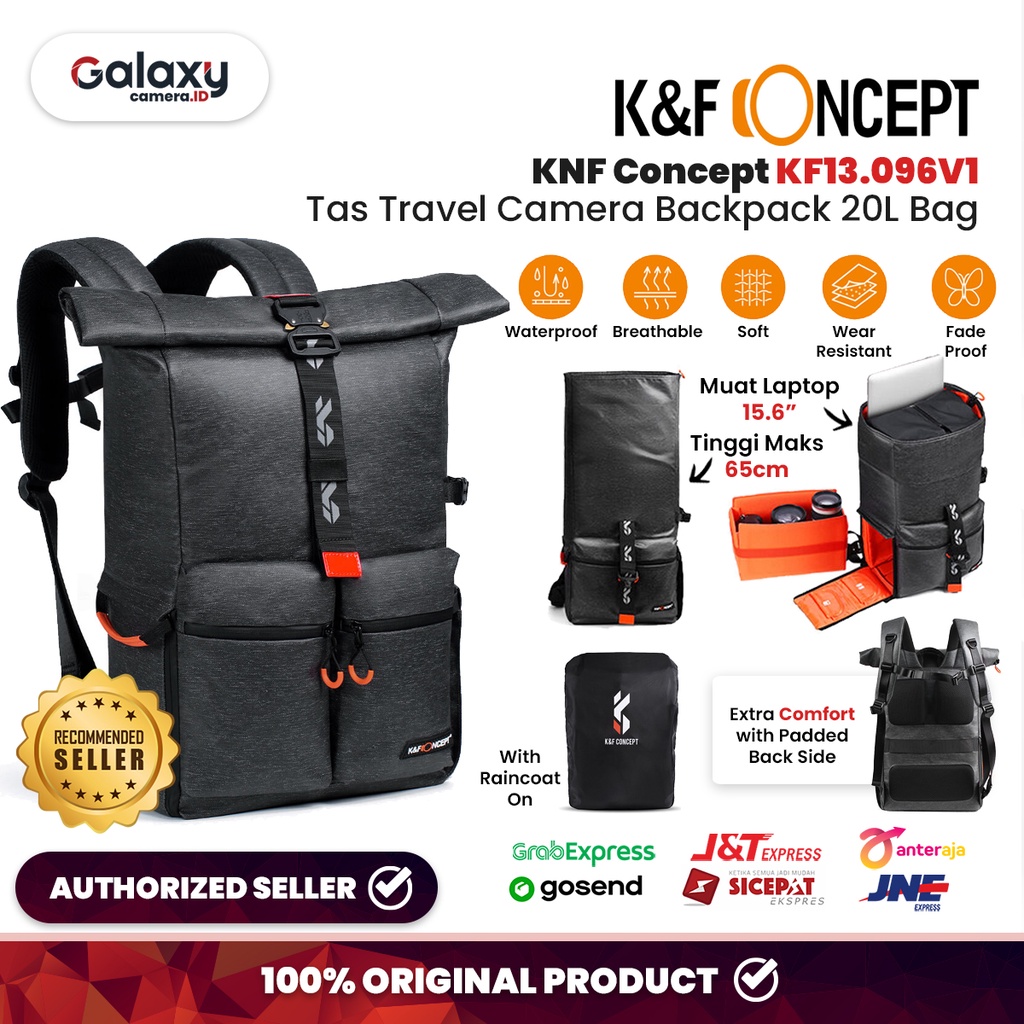 Jual K&F Concept 20L Camera Backpack Waterproof Photography Laptop KNF Ori | Shopee Indonesia