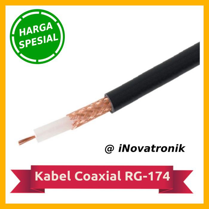 Jual Per 1cm Kabel RG174 Coaxial RF Antena RG-174 RG 174 Cable Koaksial ...