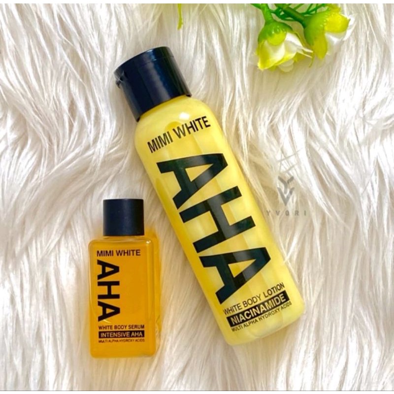 Jual PAKET AHA Mimi White Body Lotion 100ml + Serum 30ml | Shopee Indonesia