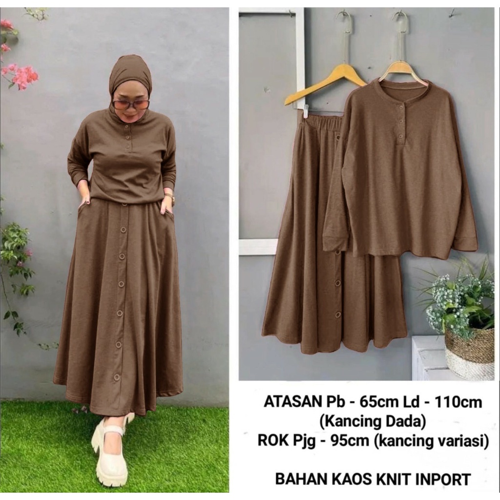 Jual SET ROK HARUKA KNIT / SET BAJU BARU / SETELAN MURAH / PAKAIAN ...