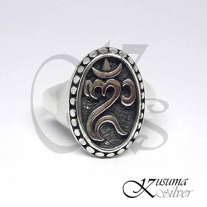 Jual Cincin Ring Perak Silver Bali Ukir Omkara Ongkara Antik 925 Keren ...