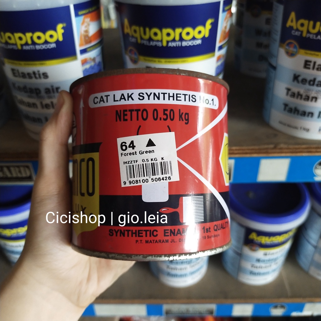 Jual Cat Kayu & Besi Emco Lux 0,5 kg no 64 Segitiga Forest Green ...
